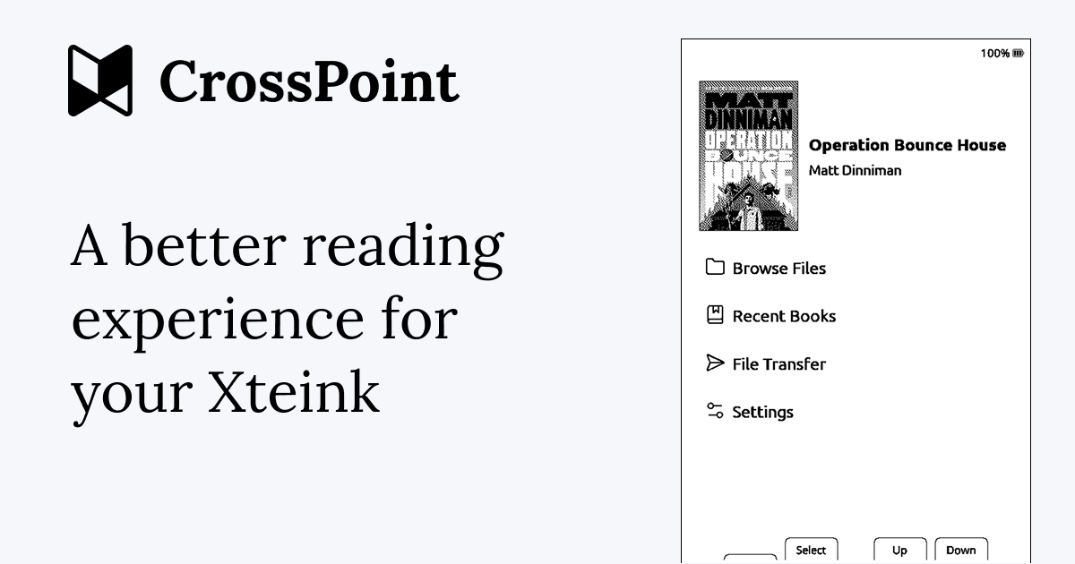 CrossPoint Reader - Open-Source Firmware for Xteink E-Readers